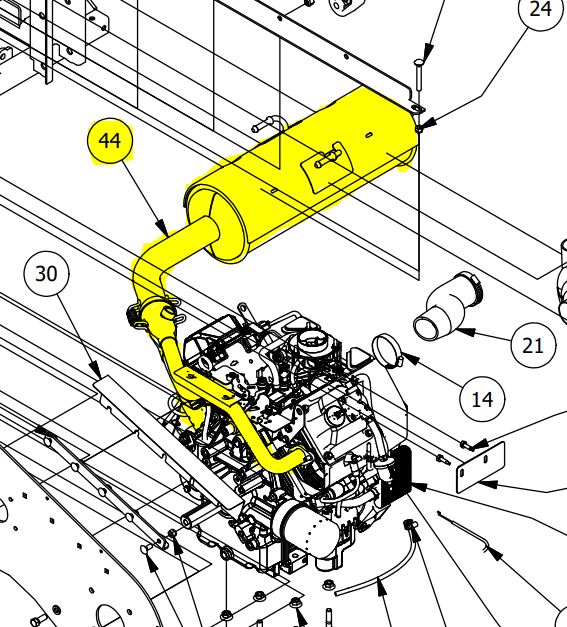 Intimidator 750cc Exhaust 715-3036-00 L1009801623