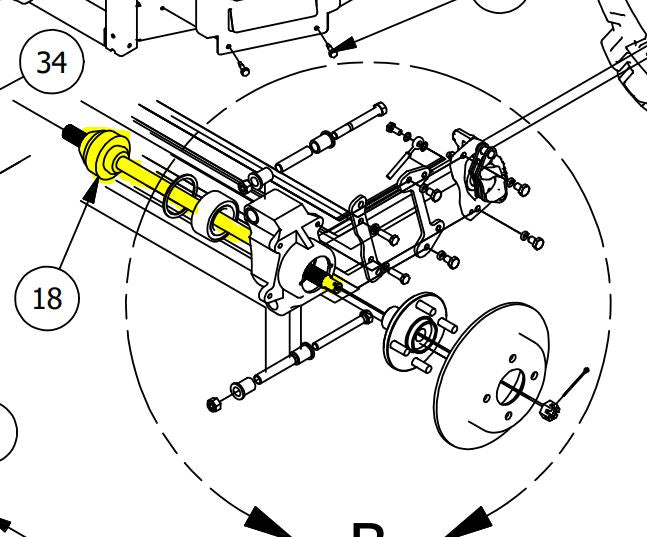 Intimidator UTV | Mahindra, XTV and Retriever Rear Axle Half Shaft 737 ...
